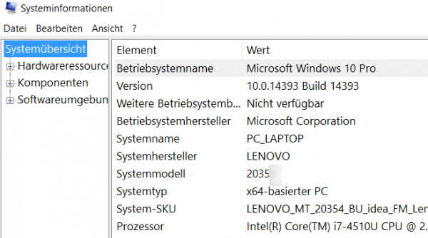 Systeminformationen anzeigen bei Windows 10 - So geht’s - Windows 11 ...
