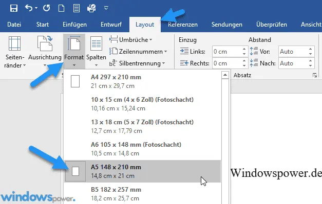 DIN A5 Einstellen Und Ausdrucken Bei Microsoft Word