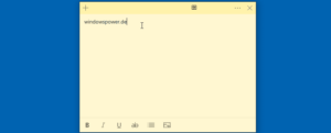 Kurznotizen App Sticky Notes bei Windows 10