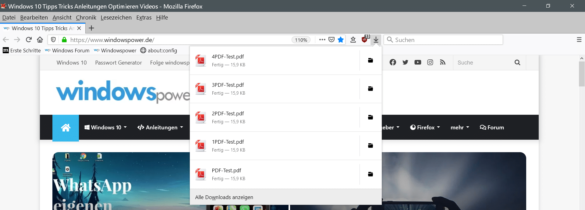 Firefox download popup - wesheroes