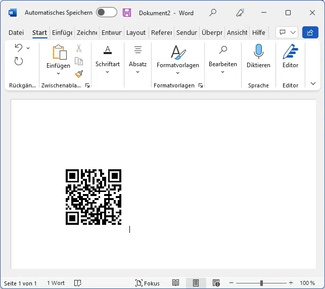 QR-Code mit Word erstellen – so geht’s